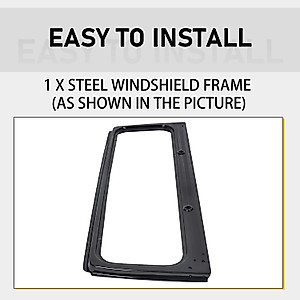 KUAFU Front Windshields Frame Steel Compatible with 1987-1995 Jeep Wrangler YJ (Replace for CH1280101 55174576)