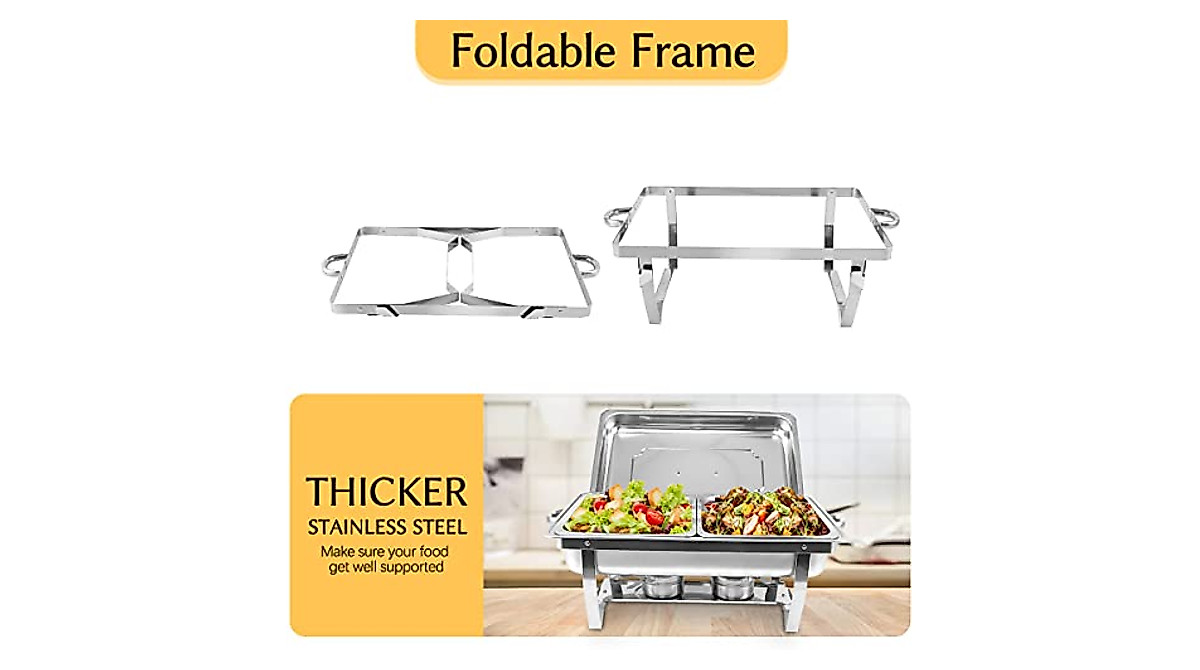 Snowtaros 8QT Chafing Dish Buffet Set for Events