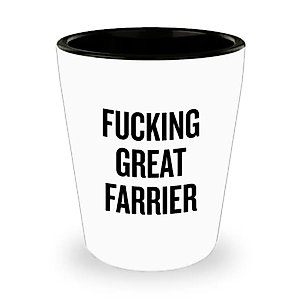 Farrier Gift Farrier Shot Glass Ceramic Shot Glass Funny Farrier Present Fucking Great Farrier
