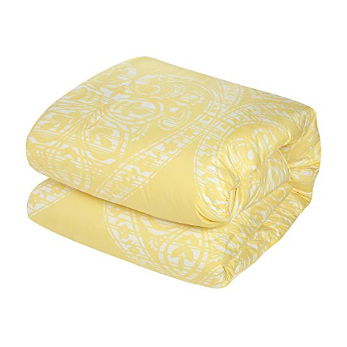 Chic Home 6 Piece Sicily Oversized Overfilled Comforter Set, Twin, Yellow