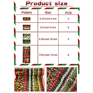 21 Rolls Christmas Gold Foil Washi Tape - Holiday Decor With Snowflake, Deer, Tree Designs - Self-Adhesive Tape for DIY Crafts, Wrapping, Party Favors