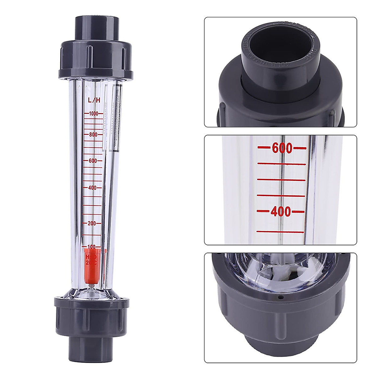 Peak Meter Adult Rotameters Plastic Plastic Tube Type 100 1000L H Water Meter Flowmeter Lzs 15