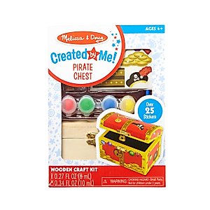 Melissa & Doug Decorate-Your-Own Wooden Pirate Chest Craft Kit