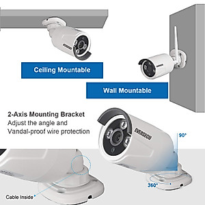 [8CH Expandable] 2K 3MP Home Security Cameras System with 12 Inch Monitor & NVR Combo Surveillance Kits, 8 Channel Cameras CCTV System with 4Pcs Wireless Video 3.0MP IP Cameras,Free APP(No HDD)