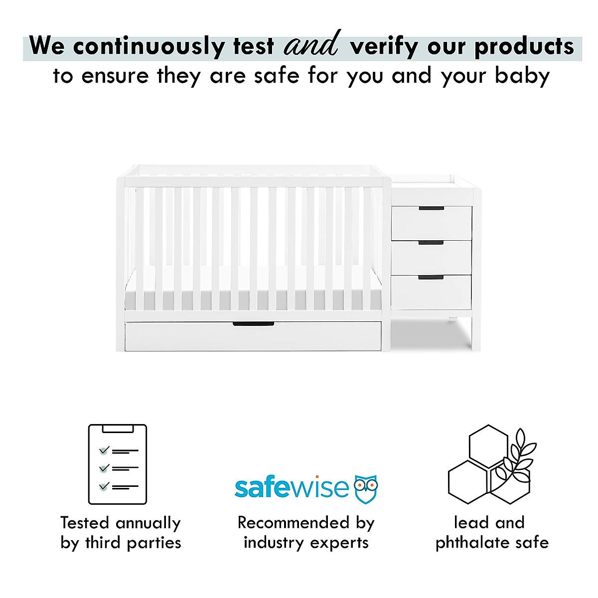 Carter's by DaVinci Colby 4-in-1 Convertible Crib & Changer Combo