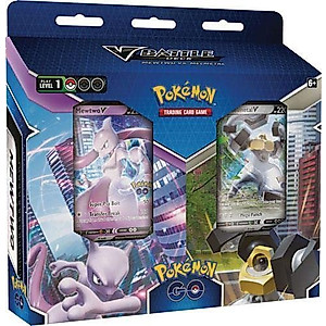 Pokemon GO Bundle : Mewtwo V VS Melmetal V Battle Deck + 2 Booster Packs & Trainers!