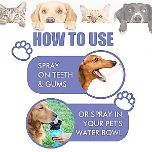 2PCS Pet Teeth Mouth Cleaning Spray, Pet Oral Care Cleaner, Cat & Dog Breath Freshener Spray