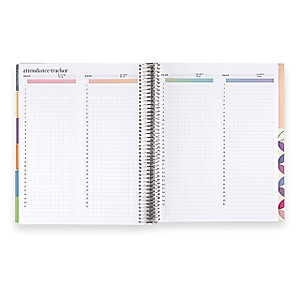 Undated Homeschool Planner 8.5&quot; x 11&quot; Platinum Spiral 12-Month. Colorful Cosmos Classic Cover by Erin Condren