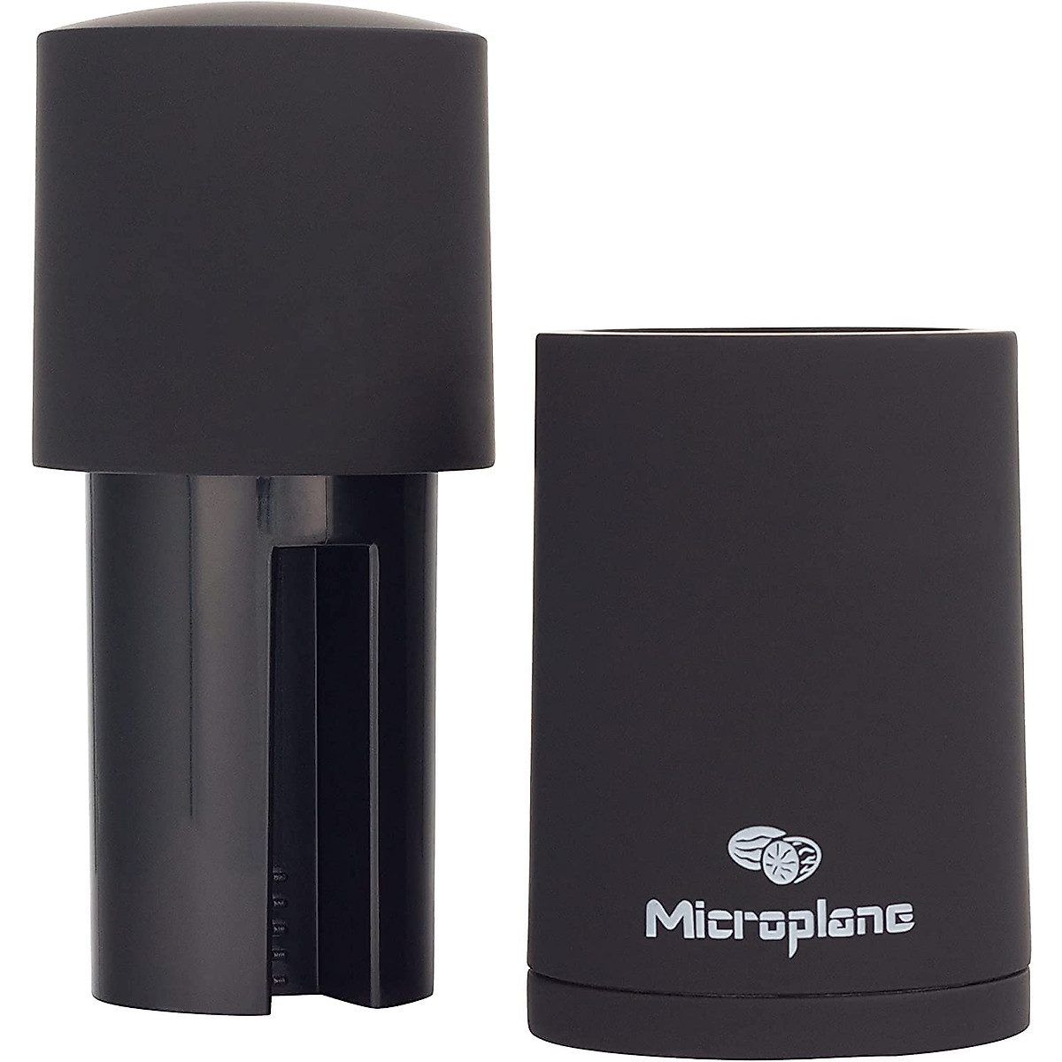 Microplane Manual Spice Mill - Cinnamon Grinder and Nutmeg Grater (Black)