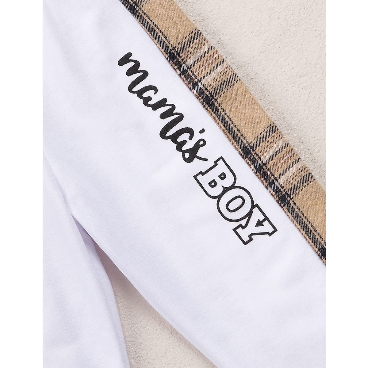 Yoxindax Toddler Baby Boy Clothes Outfits Plaid Bear Long Sleeve Hoodie Sweatshirt Patchwork Pants Fall Winter Clothes for Boys(4-5t)