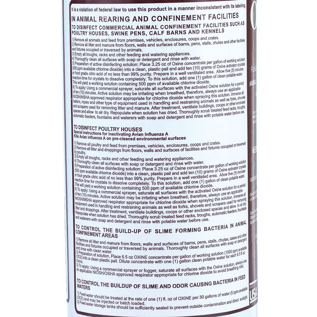 DegLasers Dabria Bio-Cide International 005AS01-1 Oxine AhFF