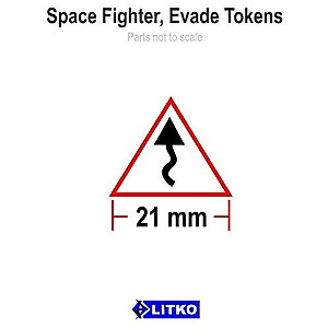 LITKO Space Fighter 2nd Edition Tokens | Compatible with Star Wars: X-Wing Miniatures Game | Pack of 10 (Triangular Evade Tokens)