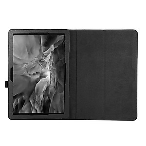 for Amazon All-New Kindle Fire HD 10 & 10 Plus Tablet Smart Cover, Ultra Slim Folio Stand Auto Sleep/Wake Up Leather Case for All New Fire HD10 11th Generation (2021 Release) 10.1 inch (Li-Black)