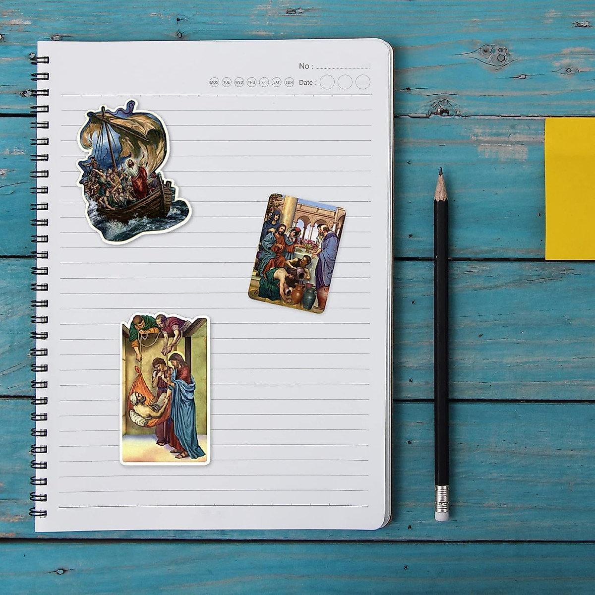 Our Miracle of Jesus Catholic Sticker Sheet, Novelty Religious Inspirational Stickers for Sunday Schools, Scrapbooking, Journaling, Pack of 2