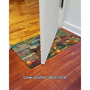 Toland Home Garden 800281 Farm Pumpkin Fall Door Mat 18x30 Inch Harvest Outdoor Doormat for Entryway Indoor Entrance