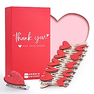 Bag Clips for Food Storage, Cute Glitter Red Heart Chip Clips, Stainless Steel, Multipurpose Clips, Can Be Use As Bread Bag Clips, Metal Clips for Paper, Or Mini Clothespins for Photos, 20 Clips