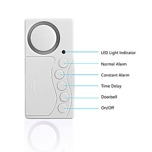 JOJOCY Freezer Door Alarm When Left Open,Fridge Door Alarm with Delay Upgrade 3/15/30/60 Seconds Security, Adjustable Delay Wireless Fridge Alarm Door Open Chime Refrigerator Wireless Alert (2)