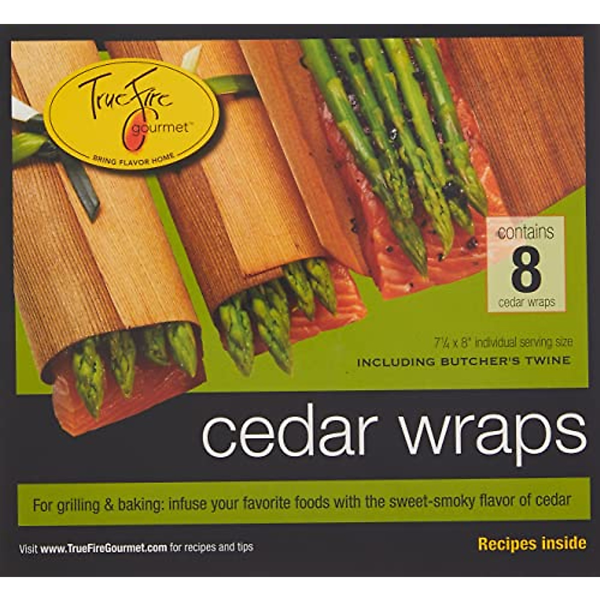 TrueFire Gourmet TFWraps8-8 Cedar Wraps, 7.25 x 8 Inch, 8 Count (Pack of 1)