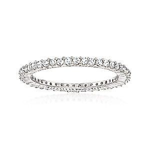 Ross-Simons 0.50 ct. t.w. Diamond Eternity Band in 14kt White Gold. Size 6