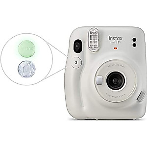 Fujifilm Instax Mini 11 Instant Film Camera, Ice White - with Fujifilm instax Mini Instant Daylight Film Twin Pack, 20 Exposures