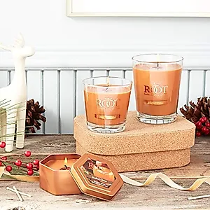 Root Candles Honeycomb Veriglass Scented Beeswax Blend Candle, Large, Mulled Cider