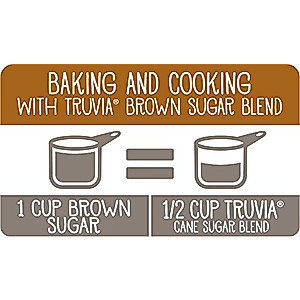 Truvia Brown Sugar Blend, Mix of Natural Stevia Sweetener and Brown Sugar, 18 oz Bag