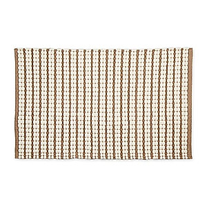 DII Indoor Braided Cotton Area Rug, Handloomed Yarn Dyed Woven, Reversible, 20x31.5, Stone Stripe