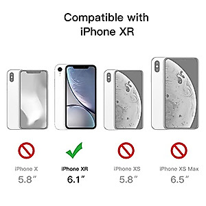 JETech Upgraded Slim (0.85 mm Thin) Case for iPhone XR 6.1-Inch, Camera Lens Cover Full Protection, Slim Fit Ultra Thin Lightweight Matte Hard PC, Support Wireless Charging (Black)