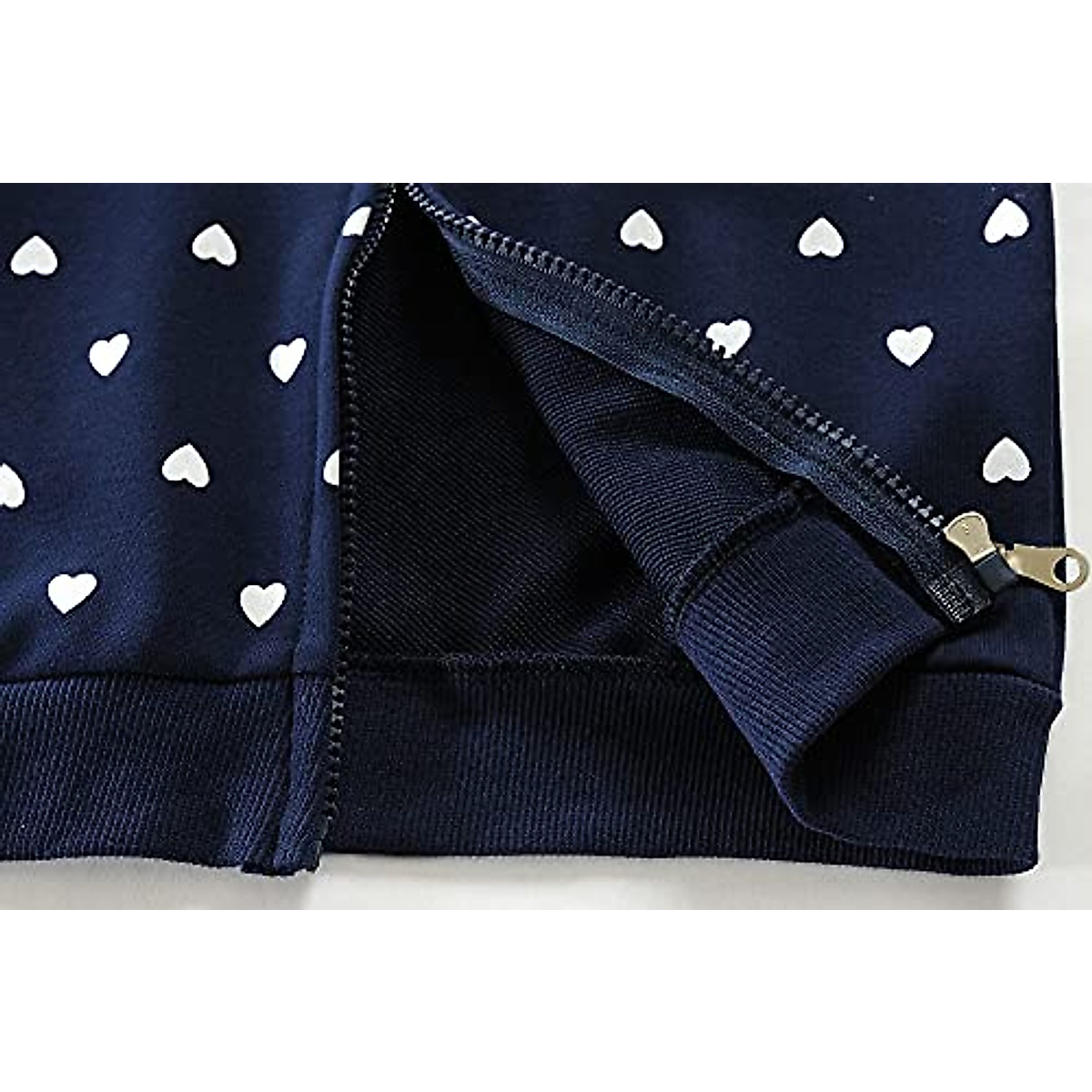 CM-Kid Toddler Girls Hoodie Sweatshirt Heart Print Outfits Hoodies T-Shirts for Kids Long Sleeve Pullover Fleece Sweatshirts Jacket Shirt Clothes Size 7