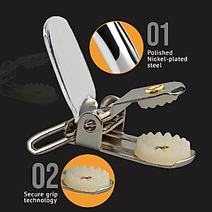 Hold’Em 3/4" Polished Nickel Plated Clips with SECURE PRONG TO ENSURE MAXIMUM HOLD Perfect For Making Mitten, Suspenders-5PC 3/4