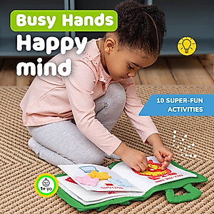 deMoca Busy Book for Toddlers 1-3, Quiet Book Montessori Toy for Toddlers, Travel Toy with 9 Activities, Learning Kids Felt Toy for Boys & Girls, Packaging May Vary
