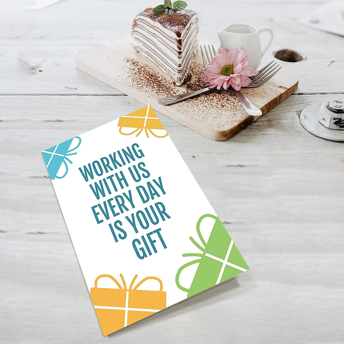 Funny Birthday Card for Coworker, Hilarious Birthday Card for Boss, Humorous Coworker Card, Working With Us Everyday Is Your Gift