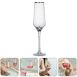 BESTOYARD Glassware Champagne Goblets Martini Wine Glass Cups Elegant Flutes Cocktail Flute Mixing Goblet Cups Cocktail Highball Glasses for Wedding Anniversary 300ml Martini Tumbler