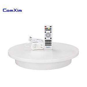 ComXim Professional 360 Degree Photography Turntable for Product Photography, 15.8in(40cm) Diameter,Automatic Remote Control Angle,Speed,Direction, Various Rotation Mode (White)