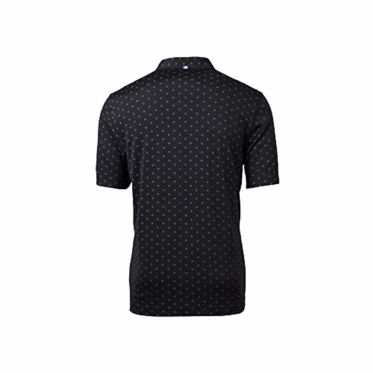 Cutter & Buck Men's Short Sleeve Virtue Eco Pique Tile Print Polo Shirt, Black, XXL