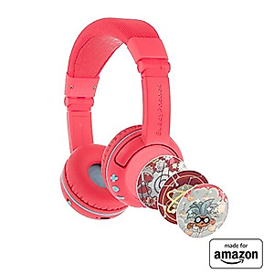 Fire 7 Kids Tablet Bundle. Includes Fire 7 Kids Tablet | Red & Made For Amazon PlayTime Volume Limiting Bluetooth Kids Headphones Age (3-7) | Red