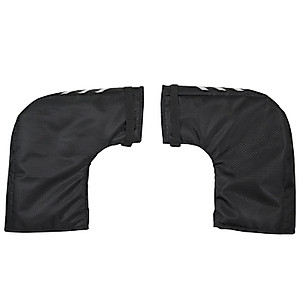 Bike Handlebar Mitts, Waterproof Bicycle Bar Warmer Covers with Fleece Liner,Cold Weather Mountain Gloves Zipper Pocket,Windproof Commuter MTB Motor End Mitts Cycling Gloves, Black, 23.6x8.7x6.3 inch