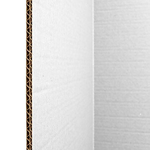 6 ft. Tall White Cardboard Privacy Screen Room Divider - 5 Panel