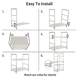 JANUS LiANG 2-Tier Standing Storage Shelf Makeup Organizer Cosmetic Holder Corner Storage Shelf Kitchen Spice Rack Standing Counter Shelf for Vanity, Bathroom, Bedroom, Kitchen (Chrome)