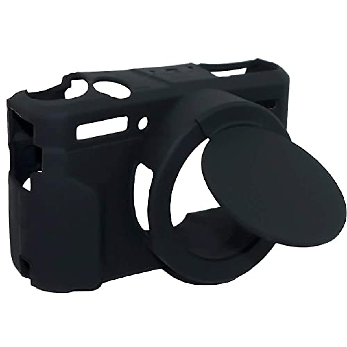 Yisau Case for G7X Mark II G7X Removable Lens Cover, Silicone Cover Rubber Soft Camera Case for Canon PowerShot G7X II G7X (Glamour Black)