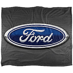 Ford Blanket, 50"x60" Oval Logo Metallic Silky Touch Super Soft Throw Blanket