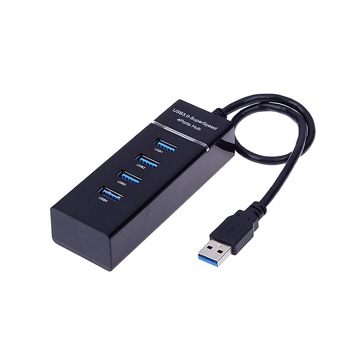 YDC 4 Port USB 3.0 Multi High Speed HUB Splitter Expansion Desktop PC Laptop Adapter Compatible with PC Max OS and Linux