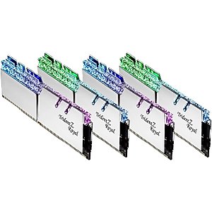 32GB G.Skill DDR4 Trident Z Royal Silver 3600Mhz PC4-28800 CL16 1.35V Quad Channel Kit (4x8GB)