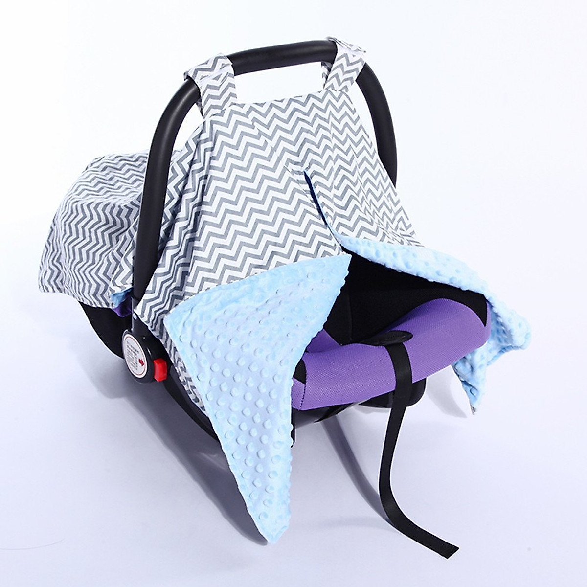 2 in 1 Carseat Canopy Cover and Nursing Cover Up - Universal Fit Infant Baby Car Seat Canopy Stroller Cover | Best for Breastfeeding Moms | Perfect for Both Girls and Boys - Chevron
