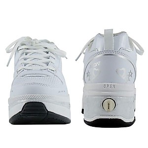 Roller Skates for Women,Shoes with Wheels for Girls,Kick Rollers Shoes Retractable for Boys, Adult Parkour Quad Roller Shoes,Inline Skates Children'sOutdoor Skates,A-7.5