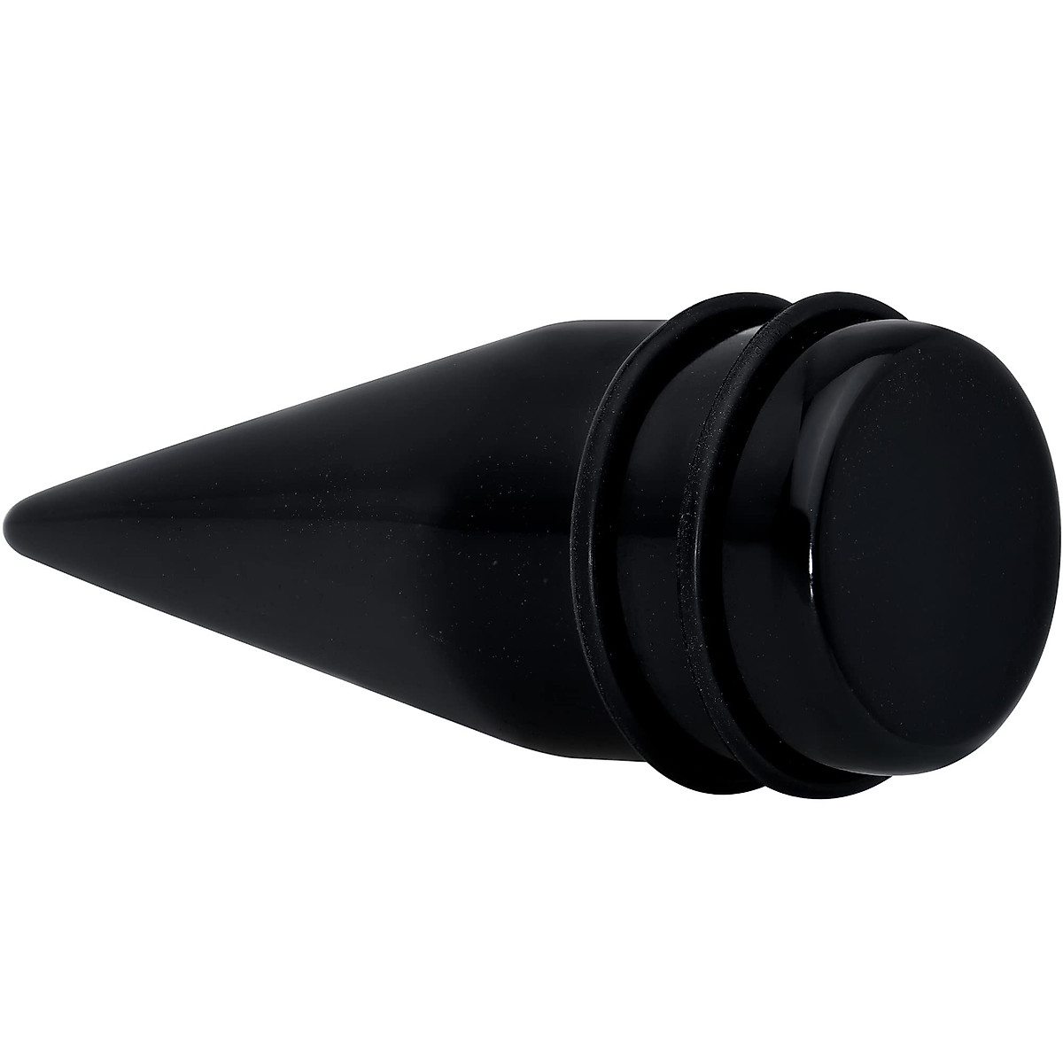 Body Candy Black Acrylic Straight Taper Set 24mm