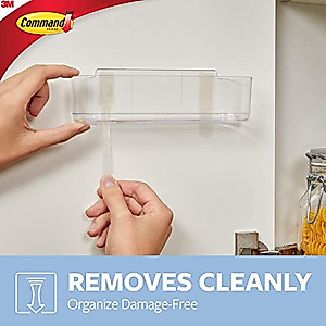 Command HOM-15 Large, Organize Damage-Free, 1, 4 Strips Caddy, Clear, 2 Count