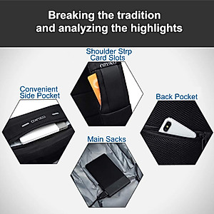 OZUKO Anti Theft Sling Bag Shoulder Crossbody Backpack, Waterproof Large Mens Sling Backpack Travel Hiking Chest Bag Daypack (Navy Blue)