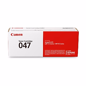 Canon Genuine Toner, Cartridge 047 Black (2164C001), 1 Pack, for Canon imageCLASS LBP113w, MF113w Laser Printer