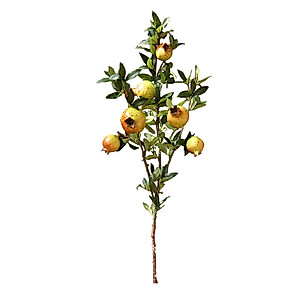 æ— 3 Pack Artificial Pomegranate Branches, 31.5 Inch Faux Rosehip Berries Flower Stem Simulation Long Stem Fruit Bouquet for Garden Home Restaurant Patio Shop Window Decor